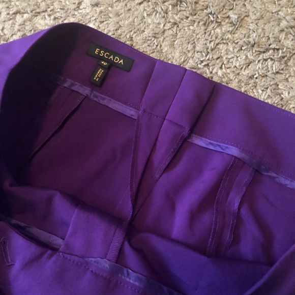 Escada | Pants & Jumpsuits | Like New Escada Irispurple Tapered Crop ...